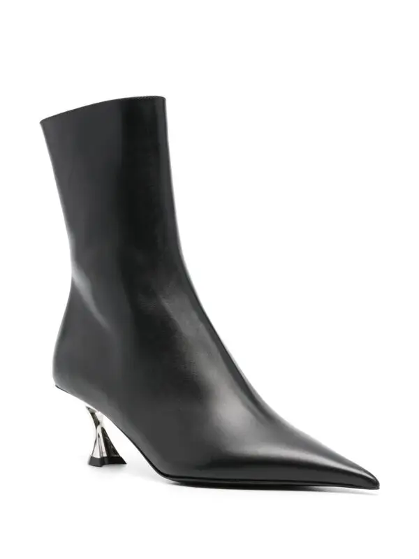MUGLER 60mm Leather Ankle Boots