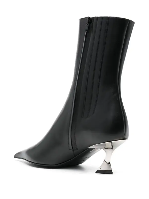 MUGLER 60mm Leather Ankle Boots