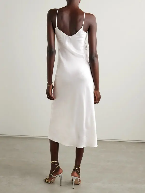RODARTE Embellished Silk-satin Midi Dress