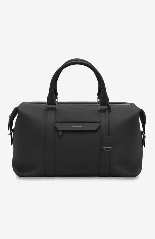 MAISON DE SABRE Leather Duffle Bag - Black Caviar