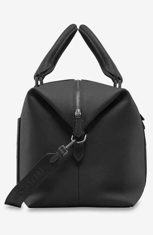 MAISON DE SABRE Leather Duffle Bag - Black Caviar