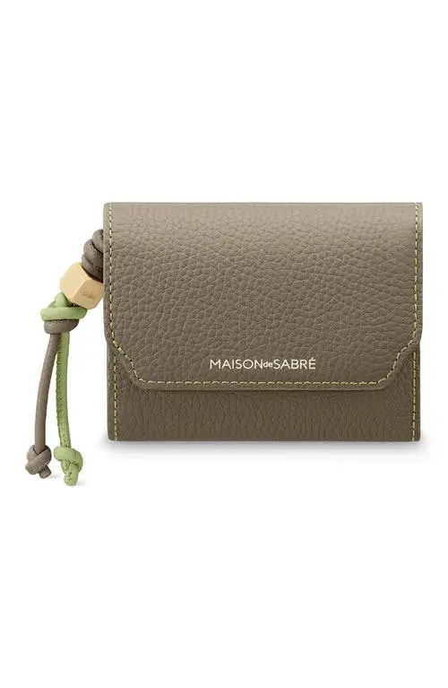 MAISON DE SABRE Leather Trifold Wallet - Cashmere Matcha