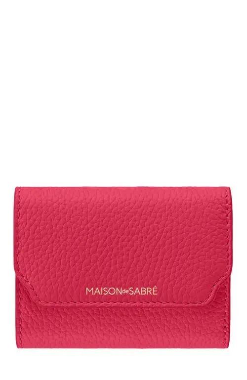 MAISON DE SABRE Leather Trifold Wallet - Fuchsia Lavender