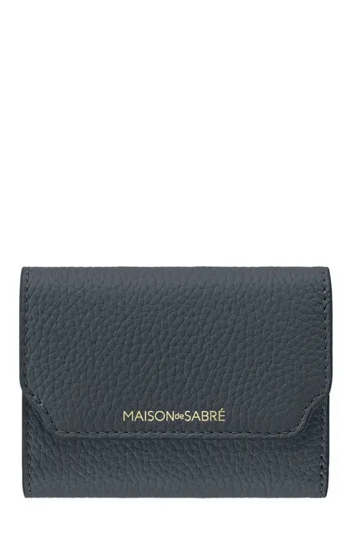 MAISON DE SABRE Leather Trifold Wallet - Graphite Sky