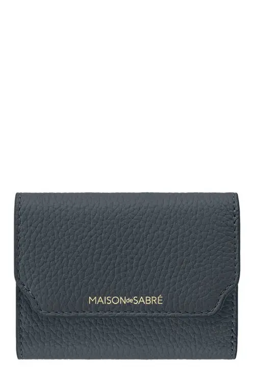 MAISON DE SABRE Leather Trifold Wallet - Graphite Sky
