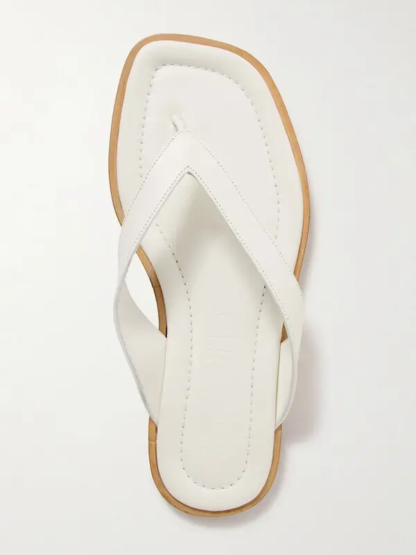 Staud Dante Leather Thong Sandals