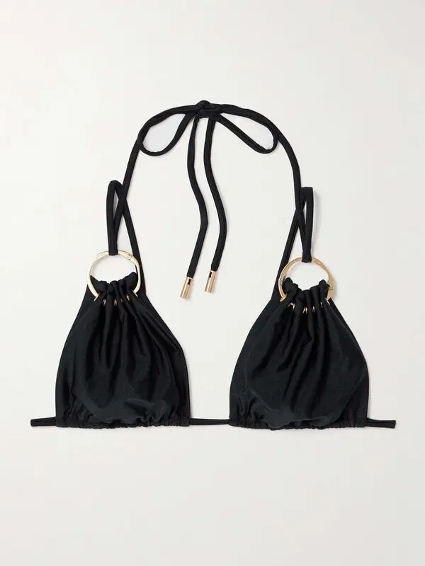 Cult Gaia Golda Embellished Bikini Top