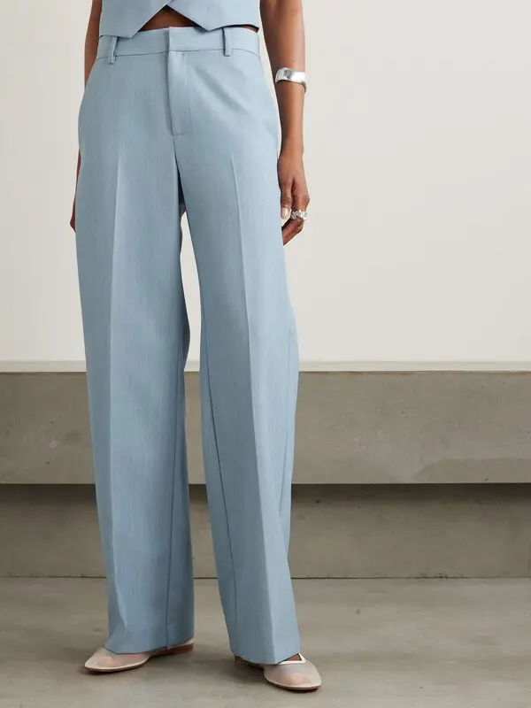 ST. AGNI Carter Pleated Wide-leg Pants