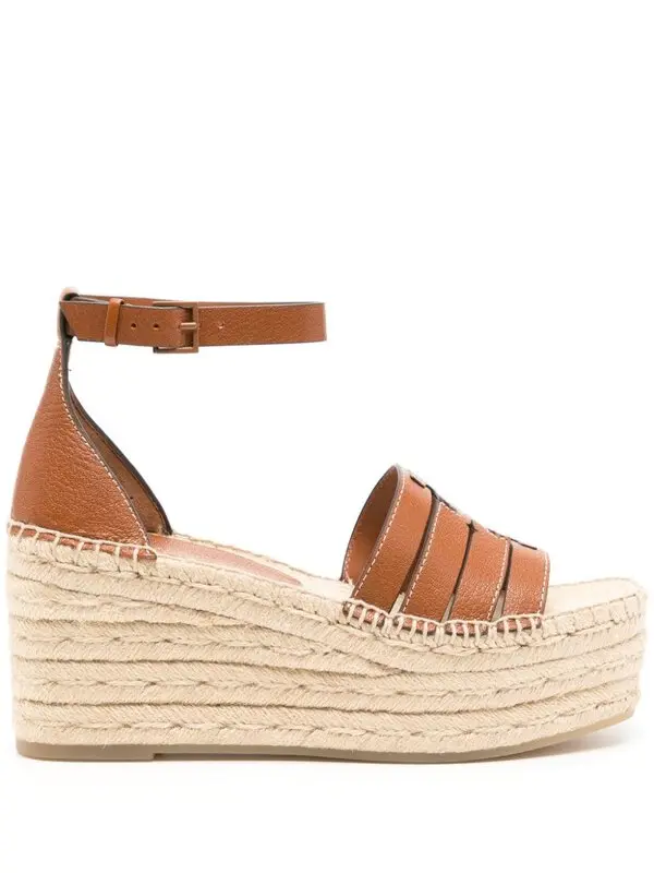 Tory Burch Ines Wedge Espadrilles - Brown