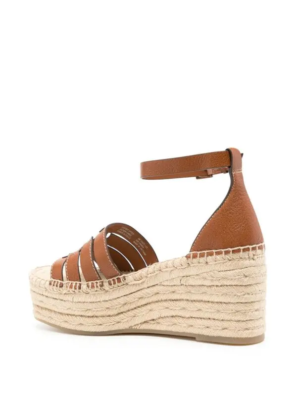 Tory Burch Ines Wedge Espadrilles - Brown