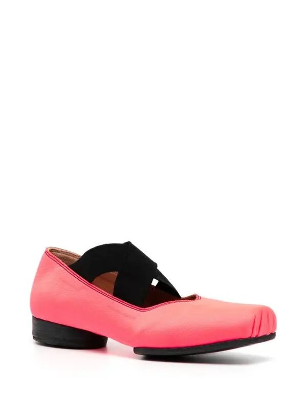 UMA WANG Crossover-strap Ballerina Shoes - Pink