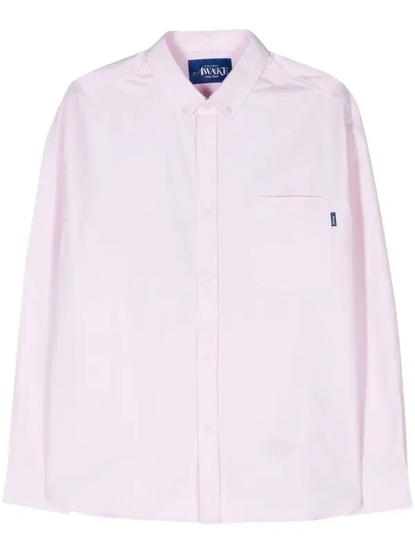 AWAKE NY Logo-embroidered Piqué Shirt - Pink