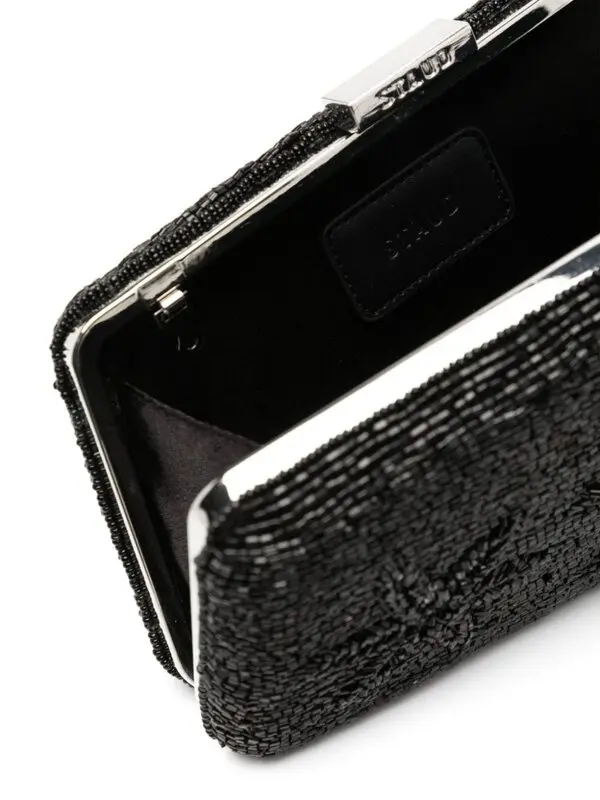 Staud Carmella Beaded Clutch - Black