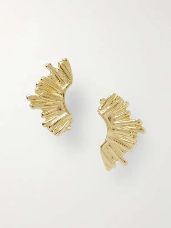 YSSO Crescent Sun -plated Earrings