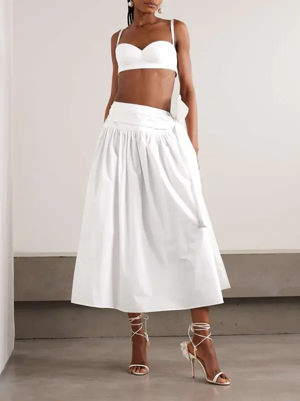 Magda Butrym Appliquéd Cotton Bralette