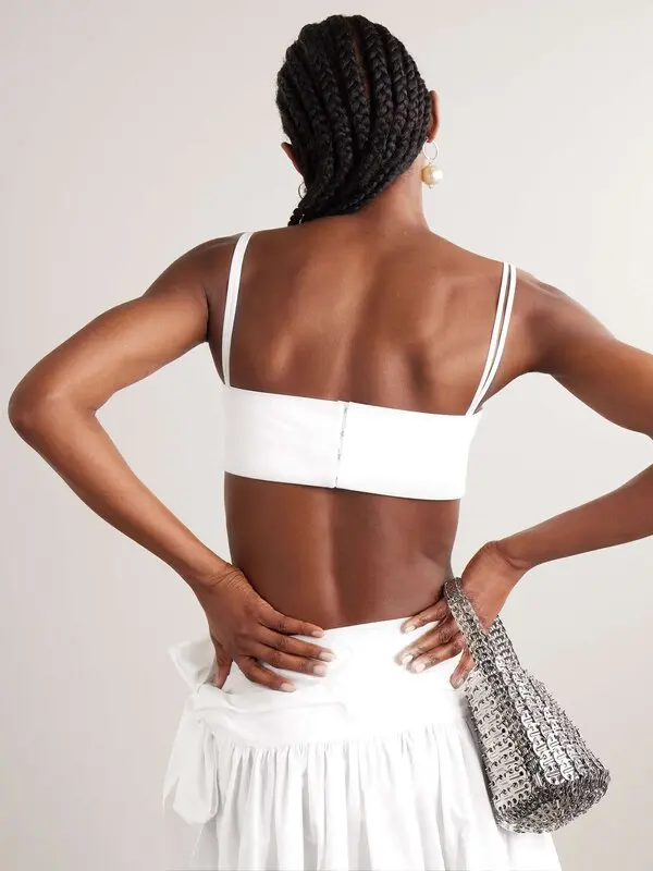 Magda Butrym Appliquéd Cotton Bralette