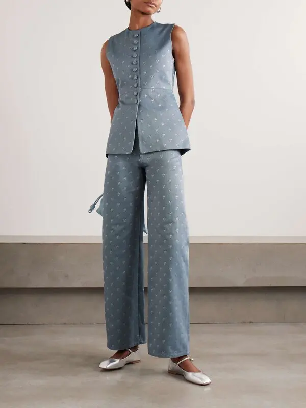 LIBEROWE Annie Floral Jacquard Pants