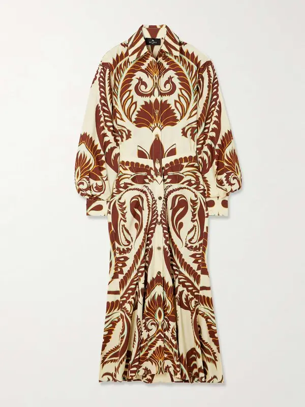 Etro Printed Cotton Midi Shirt Dress - Multi