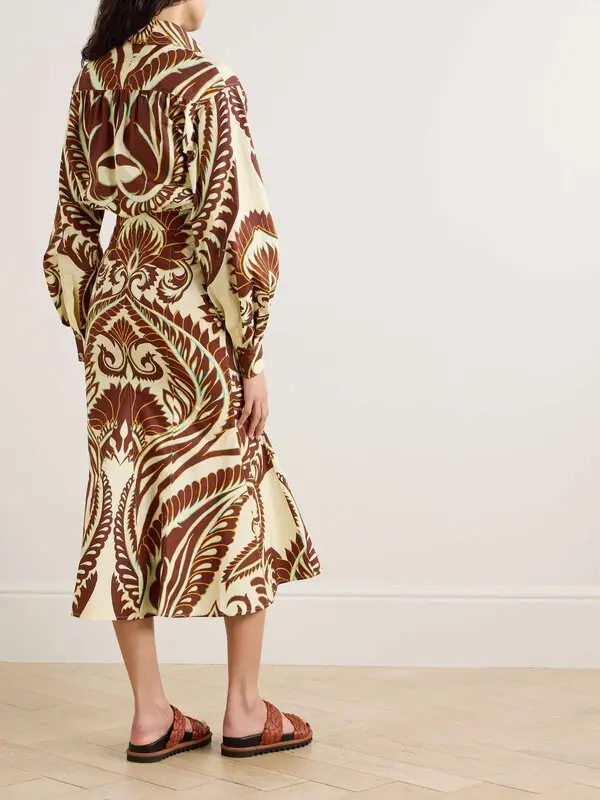 Etro Printed Cotton Midi Shirt Dress - Multi