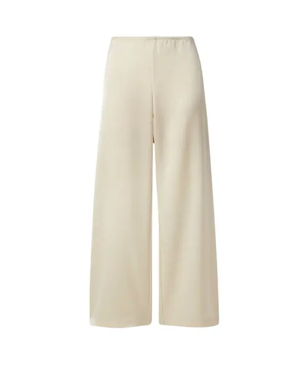 LESET Barb Washed-satin Wide-leg Pants