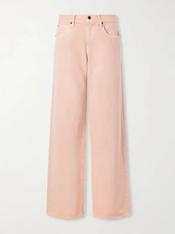 SLVRLAKE Mica Low-rise Wide-leg Jeans - Pink