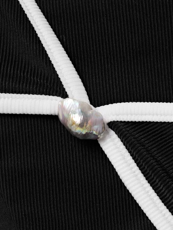 SARA CRISTINA Salt Pearl-embellished Bikini