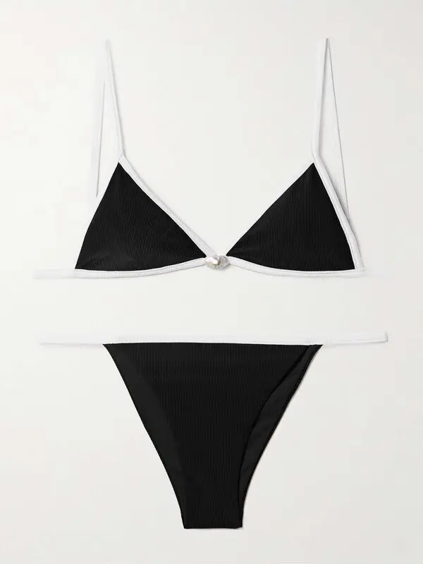 SARA CRISTINA Salt Pearl-embellished Bikini