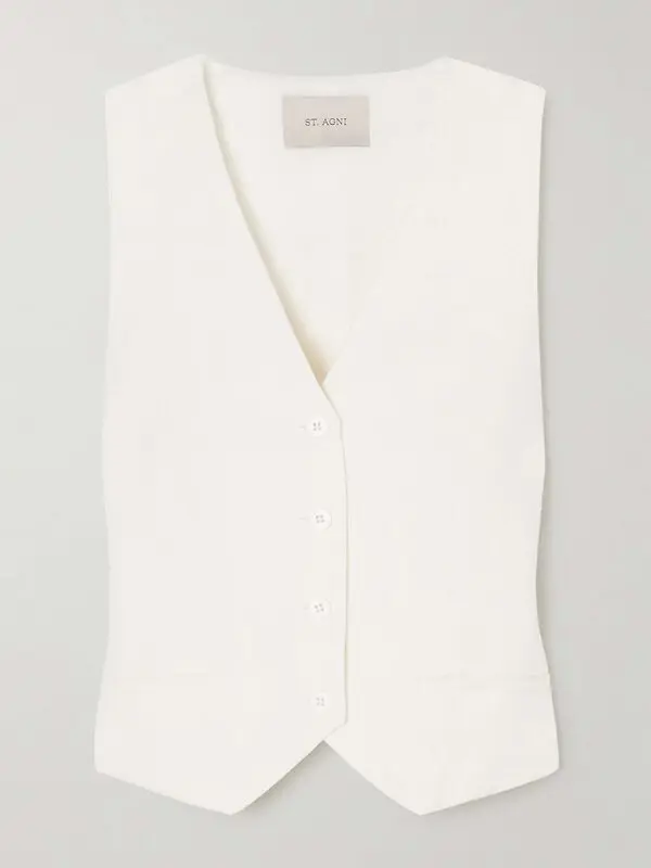ST. AGNI Linen Vest
