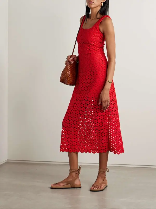 waimari jill sleeveless floral eyelet lace midi dress Waimari Jill Sleeveless Floral Eyelet Lace Midi Dress