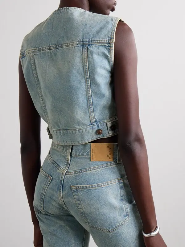 HAIKURE Judy Cropped Denim Vest