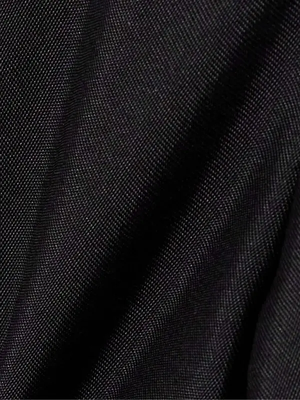 Burberry Pleated Wool And Silk-blend Twill Wide-leg Trousers - Black