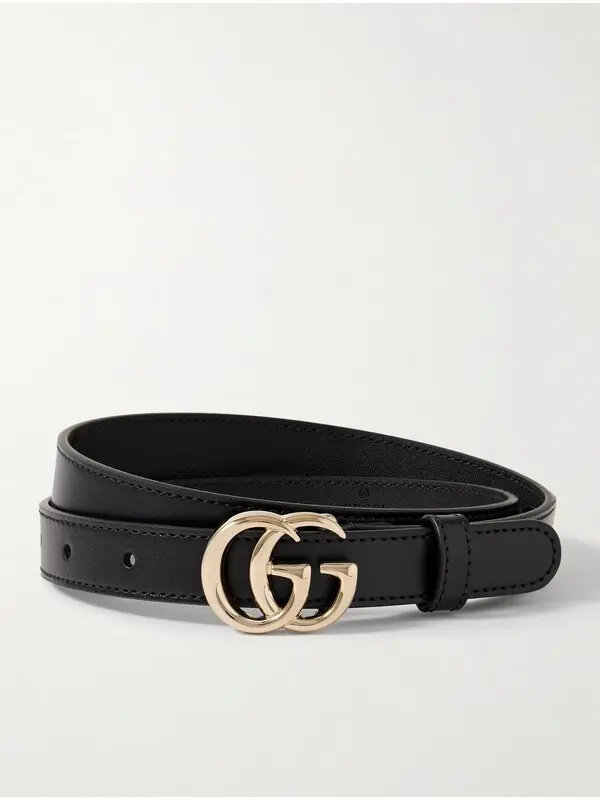 Gucci Gg Marmont Leather Belt - Black