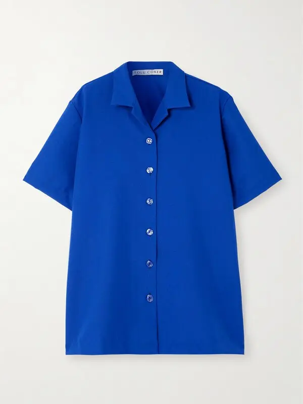 TOLU COKER Oversized Crepe Shirt