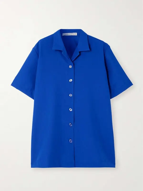 TOLU COKER Oversized Crepe Shirt