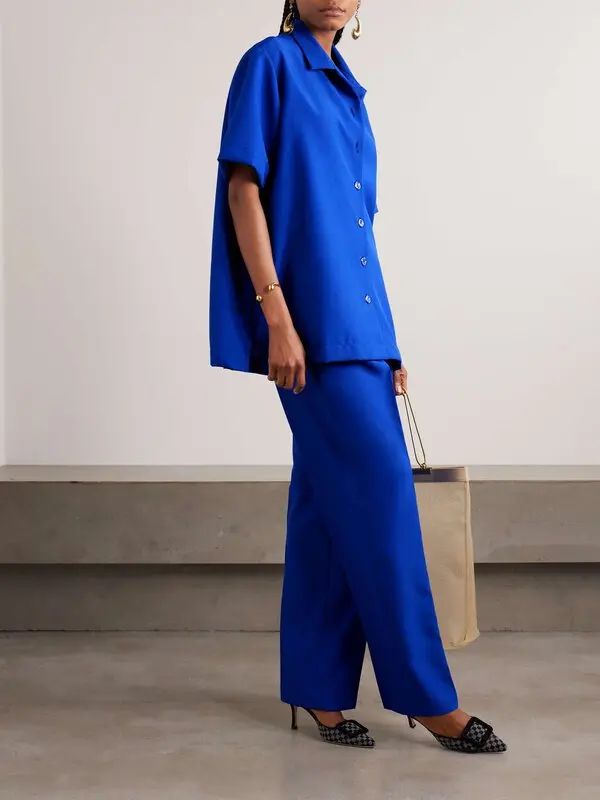 TOLU COKER Oversized Crepe Shirt