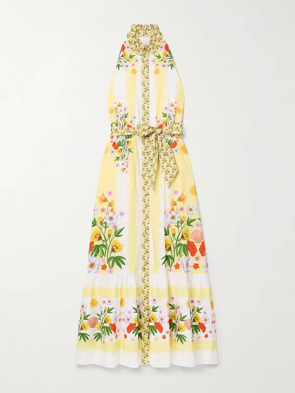 Borgo De Nor Biba Belted Midi Dress In Multi - 70% Off | Editorialist