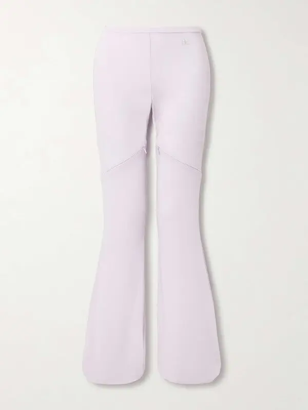 COURREGES Ellipse Zip-detailed Jersey Flared Pants - Lilac