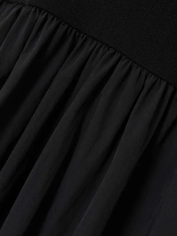 St. Agni Plunge Neck Maxi Dress - Black
