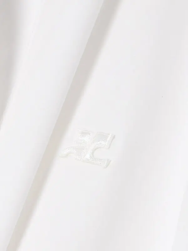 COURREGES Embellished Cotton-blend Poplin Shirt