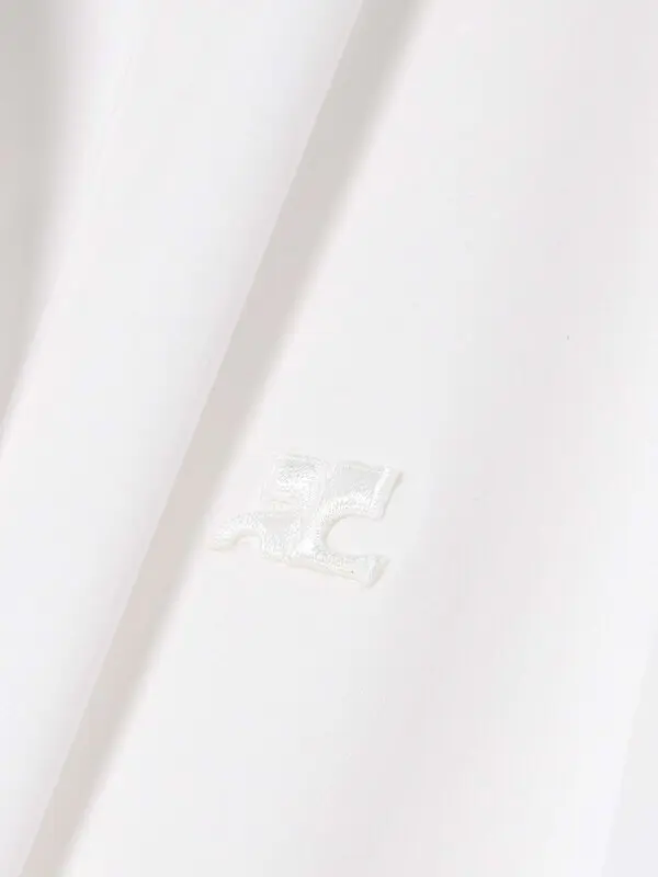 COURREGES Embellished Cotton-blend Poplin Shirt