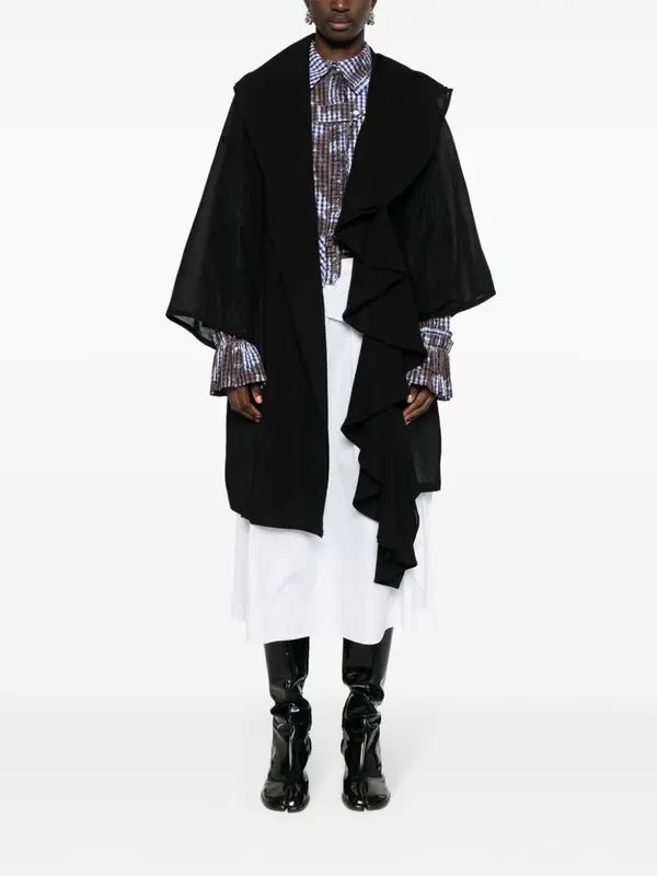 Yohji Yamamoto Textured Draped Coat