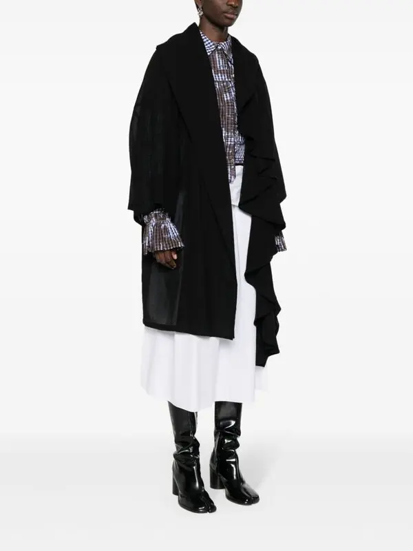 Yohji Yamamoto Textured Draped Coat