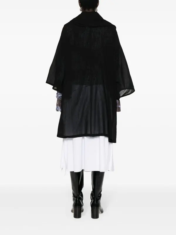 Yohji Yamamoto Textured Draped Coat