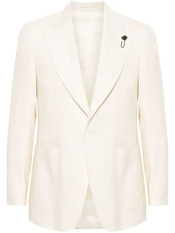 LARDINI Single-breasted Blazer - Neutrals