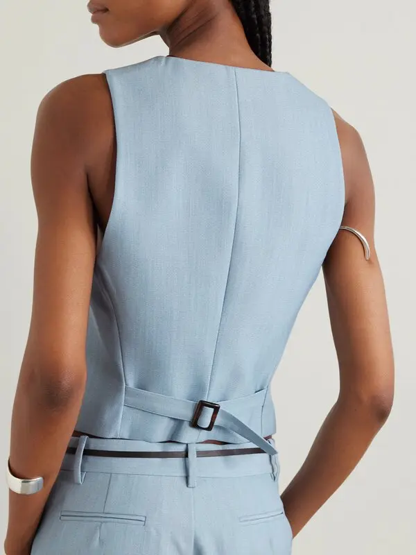 ST. AGNI Carter Recycled-twill Vest
