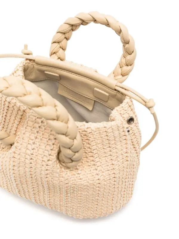 Hereu Bombon Interwoven Raffia Tote Bag