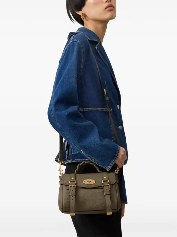 Mulberry Mini Alexa Leather Tote Bag - Green
