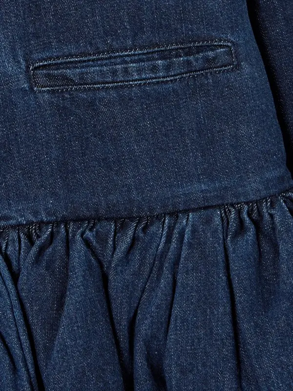 LIBEROWE Denim Peplum Jacket - Blue