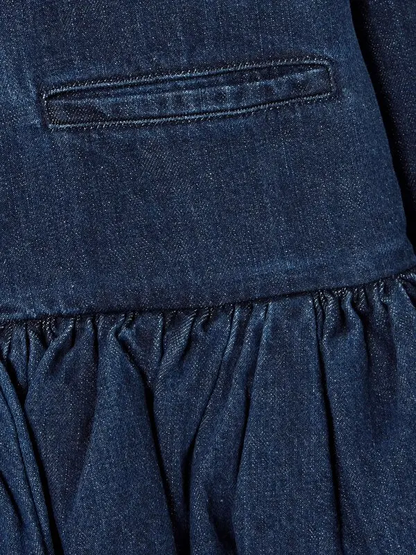 LIBEROWE Denim Peplum Jacket - Blue