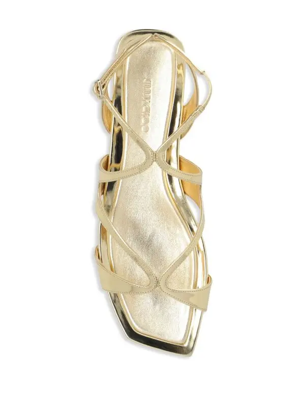 JIMMY CHOO Ayla Strappy Sandals - Gold